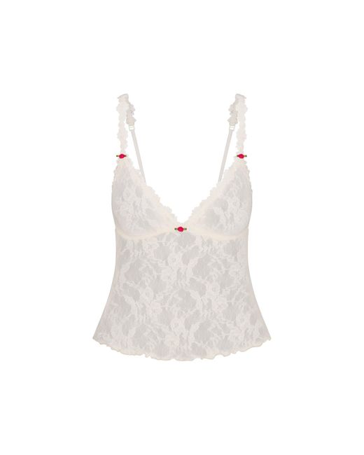 Skims Triangle Cami Top And Short Set in White | Lyst