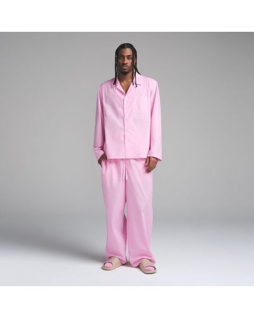 Skims Long Pajama Set in Pink | Lyst