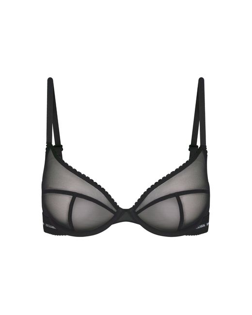 Skims Ultra Fine Mesh Demi Bra in Gray | Lyst