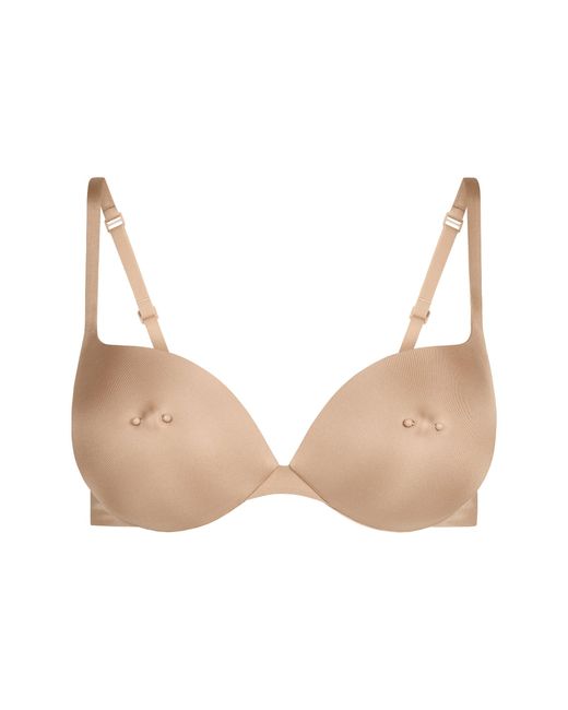 Skims Pierced Nipple Push-Up Bra in Natural | Lyst