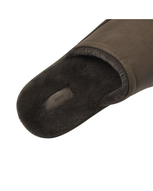 Skims Faux Shearling Slipper in Brown for Men | Lyst