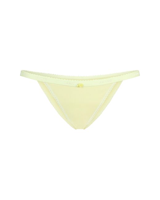 Skims Logo Picot String Bikini in Yellow | Lyst