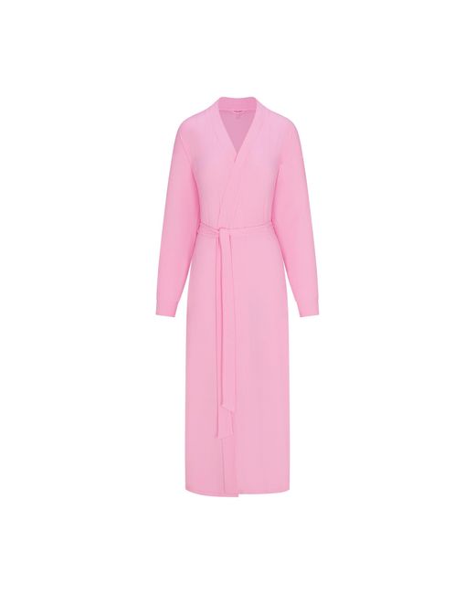 Skims Long Robe Bubble Gum in Pink | Lyst