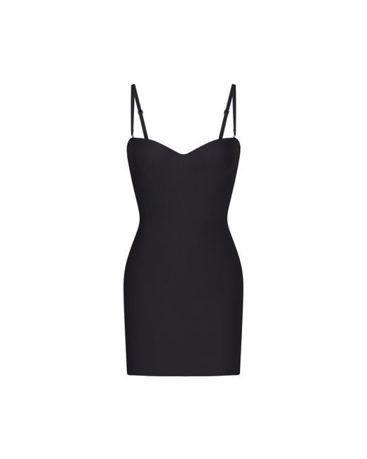 Skims Body Underwire Slip Dress in Black | Lyst
