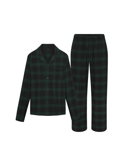 Skims Flannel Sleep Sleep Set in Green for Men | Lyst