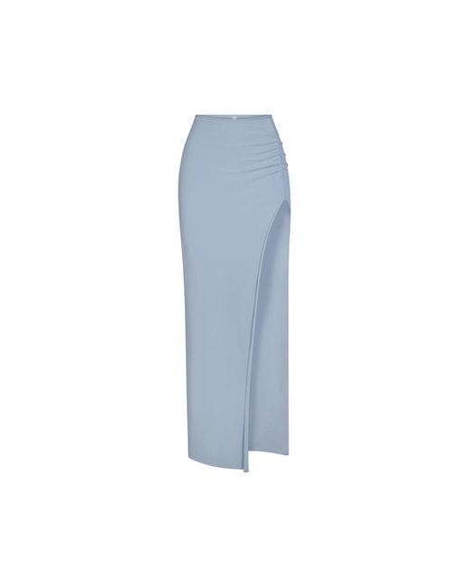 Skims Slit Long Skirt in Blue | Lyst
