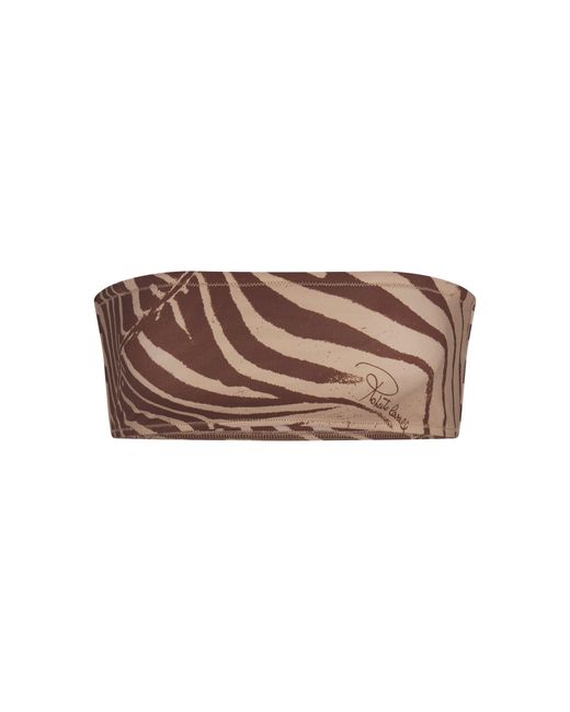 Skims Micro Bandeau Bikini Top in Brown | Lyst