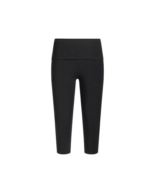 Skims Foldover Capri in Black | Lyst