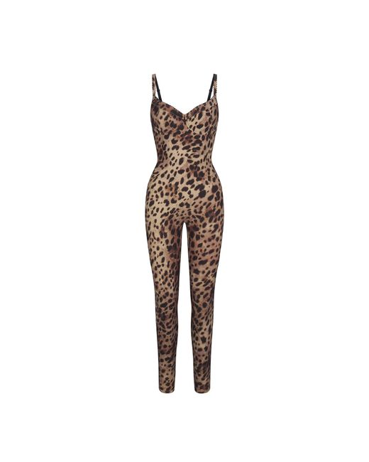 Skims Body Catsuit (Bodysuit) in Brown | Lyst