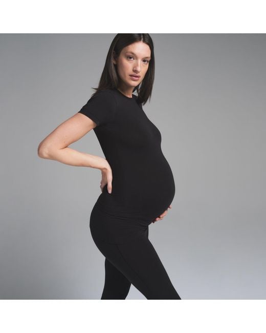 Skims Maternity Foldover Pant in Black | Lyst