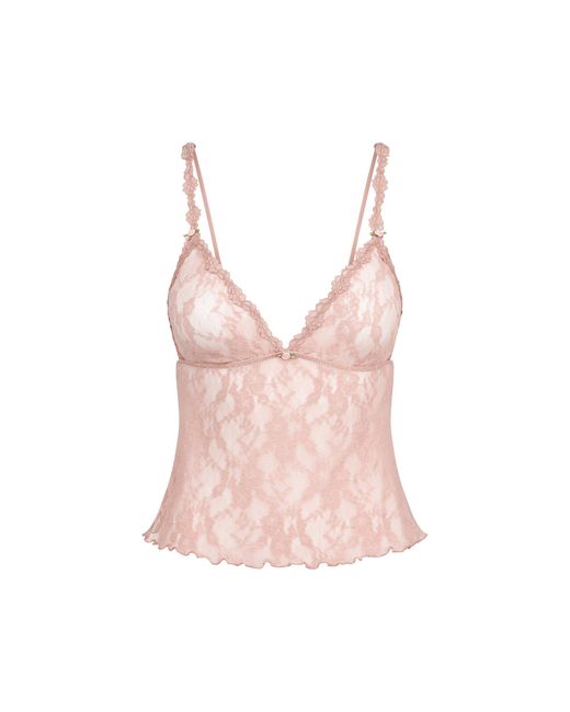 Skims Triangle Cami Top And Short Set in Pink | Lyst