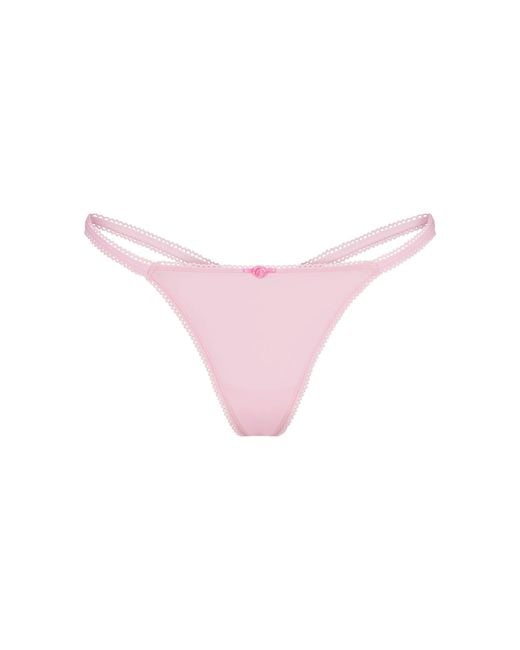 Skims Picot String Thong in Pink | Lyst