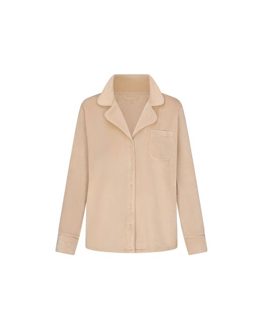 Skims Long Pajama Set in Natural | Lyst