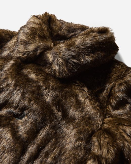 AFB S Faux Fur Coat Leopard in Brown for Men | Lyst