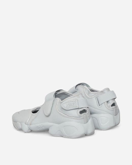 Nike S Air Rift Leather Sandals Pure Platinum in White | Lyst