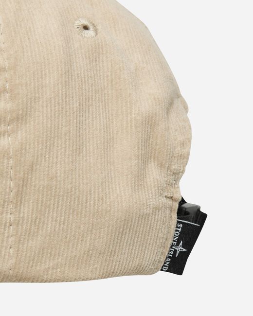 Stone Island Micro-Corduroy Cap Desert in Natural for Men | Lyst UK