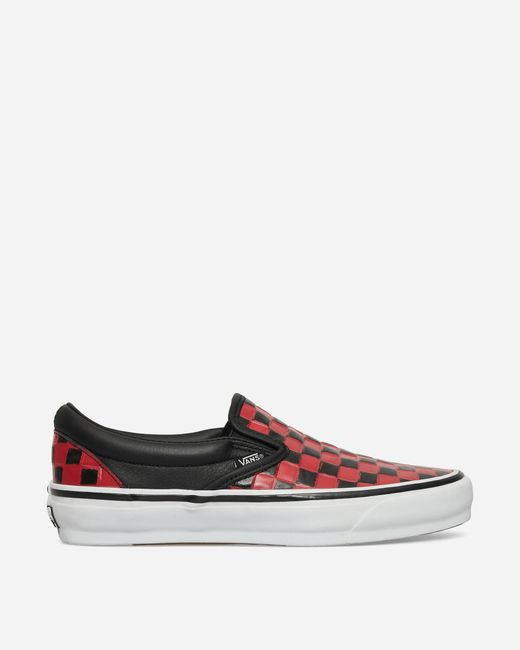 Vans Classic Slip-on 98 Leather Check Vibram Sneakers Black / Racing ...