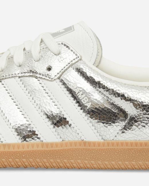 adidas Women S Samba Og Sneakers Silver Metallic / Cloud White | Lyst UK