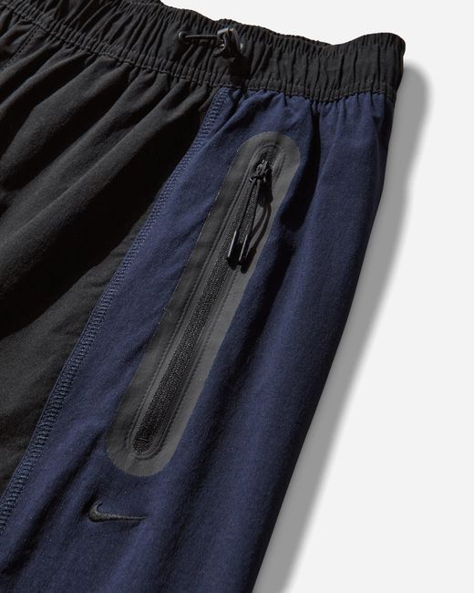 Nike Men S Tech Dri-fit Color-block Oversized Pants Black / Obsidian in ...