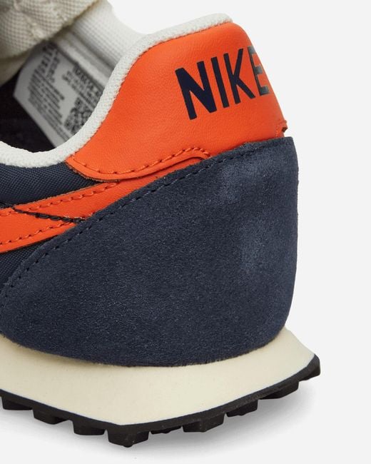 Nike Waffle Racer Sneakers Midnight Navy / Safety Orange in Blue for ...