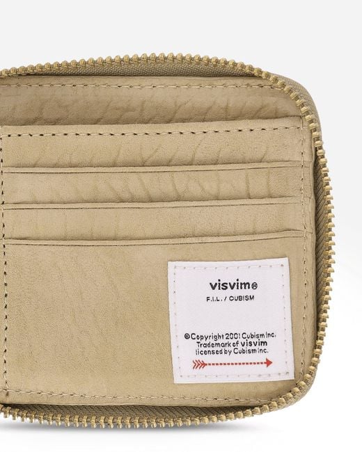 Visvim Suede Bi-fold Wallet in Natural for Men | Lyst UK