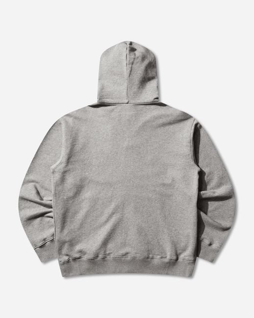 MM6 by Maison Margiela Men S Label Patch Zip Hoodie Light Melange in ...