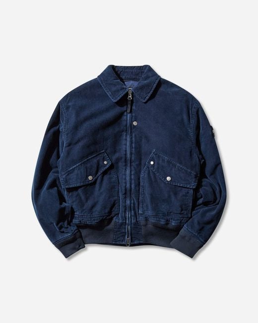Stone Island Men S Indigo Micro Corduroy Bomber Jacket Indigo in Blue ...