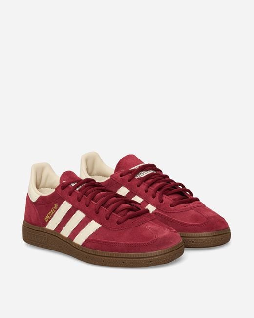 adidas Handball Spezial Sneakers Noble Maroon / Cream White in Red for ...