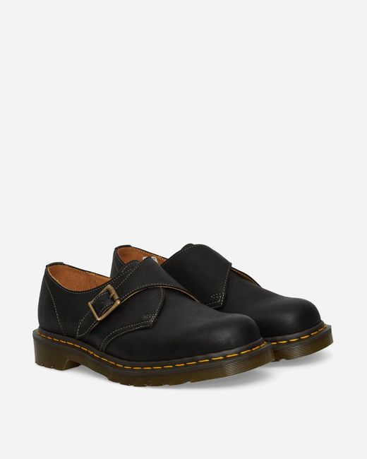 Dr. Martens 1461 Monk Natural Tumble Loafers in Black for Men | Lyst