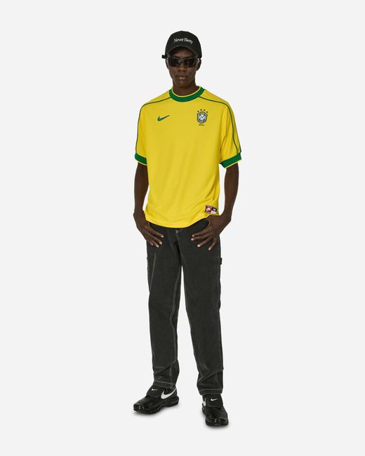 Nike Brazil 1998 Reissue Football Replica Jersey Varsity Maize in Yellow for Men | Lyst UK