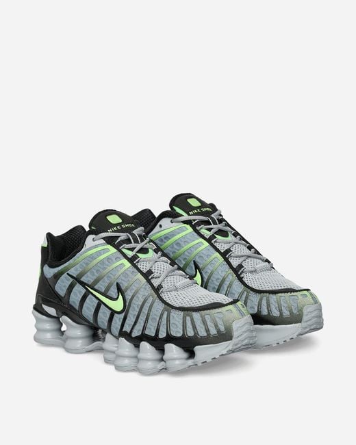 Nike Shox Tl Sneakers Wolf Grey / Lime Blast in Green for Men | Lyst