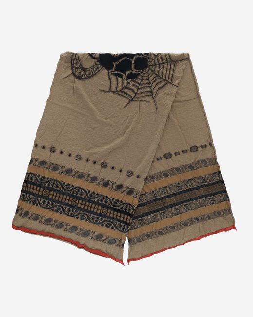 Kapital Fulling Wool Scarf (coptic Skull) in Brown for Men | Lyst