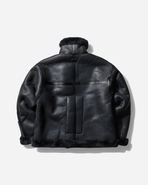 Cav Empt S Sheepskin Bomber Jacket in Black for Men | Lyst