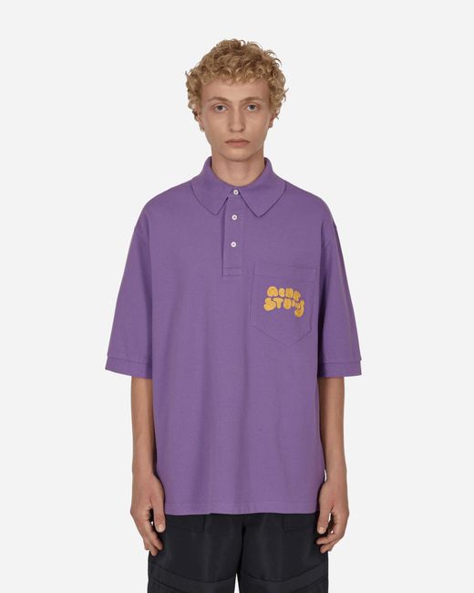 Acne Studios Cotton Bubble Logo Polo T-shirt in Purple for Men | Lyst Acne Studios Cotton Bubble Logo Polo T-shirt in Purple for Men | Lyst