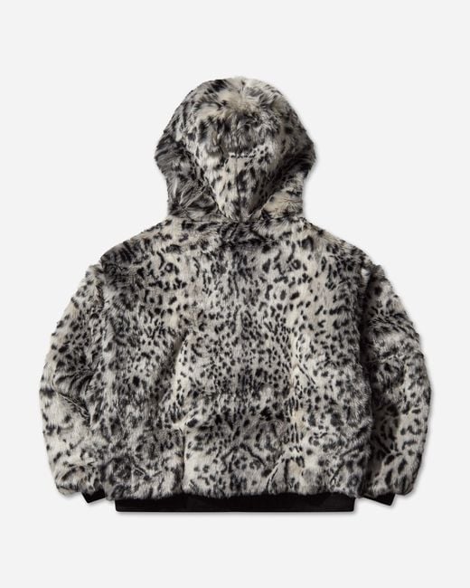 THUG CLUB Leopard Fur Jacket White / Black in Gray for Men | Lyst