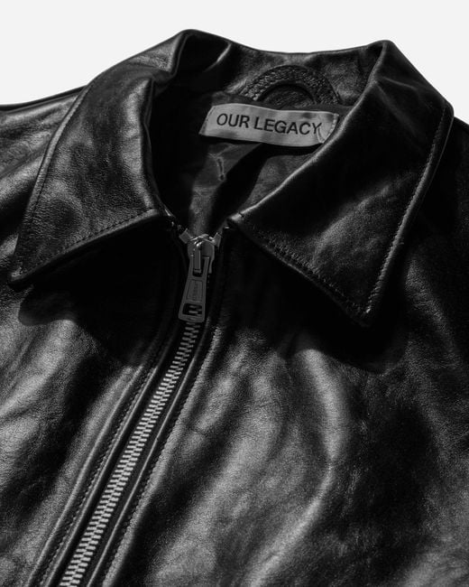 Our Legacy S Mini Leather Jacket in Black for Men | Lyst