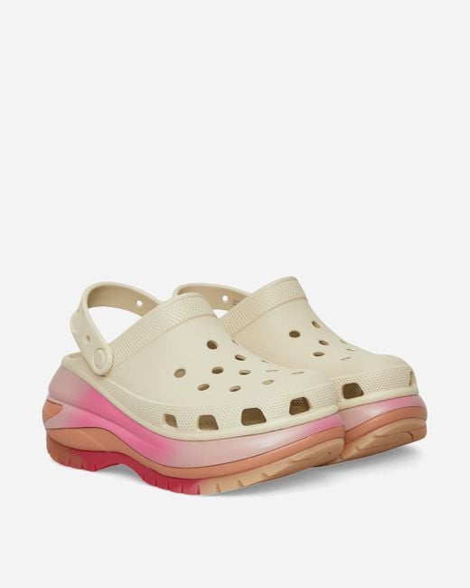 Crocs™ Classic Mega Crush Color Dip Clog in Natural | Lyst
