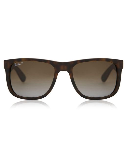 Ray Ban Rb4165 Justin Polarized 865 T5 Tortoise In Brown For Men Lyst