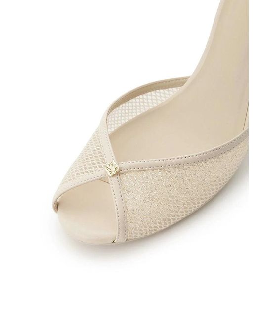SNIDEL Slip-On Mesh Stiletto Heels in White | Lyst