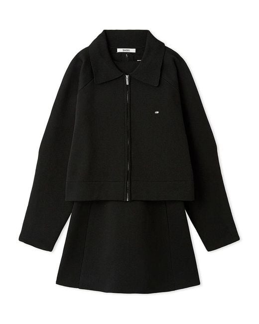 SNIDEL Chic Sleeveless Mini Dress With Matching Cropped Blazer in Black | Lyst