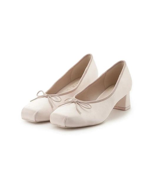 SNIDEL Chacott Collaboration Shoes Square Toe Low Heel Pumps in Black ...