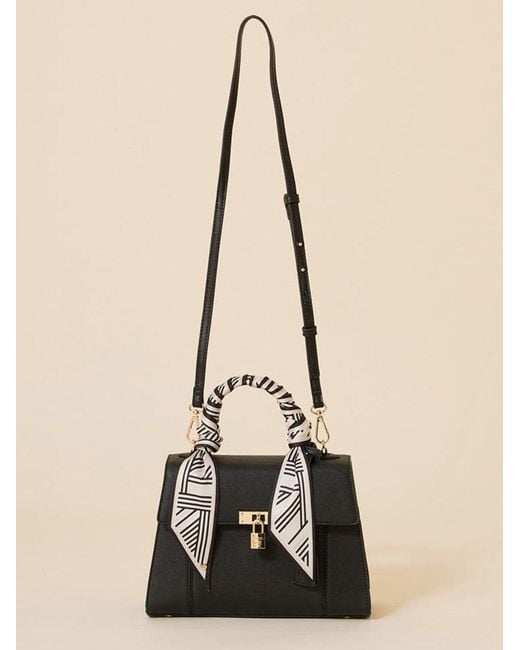 SNIDEL Convertible Shoulder Bag With Scarf Wrap Handle in Natural | Lyst