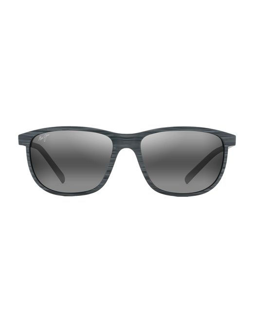 Maui Jim Lele Kawa Mj 811 11d Square Polarized Sunglasses In Grey Gray