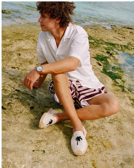 Soludos Mens_espadrilles_the Smoking_embroidery_natural Undyed - Palm ...