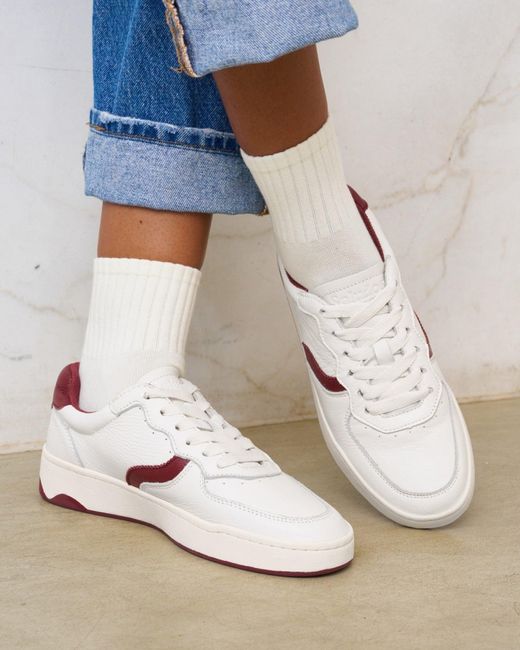 Soludos Womens_sneakers_the Roma_leather Colors_white - Wine in Blue | Lyst