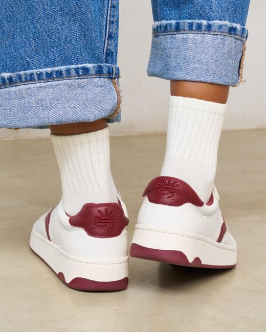 Soludos Womens_sneakers_the Roma_leather Colors_white - Wine in Blue | Lyst