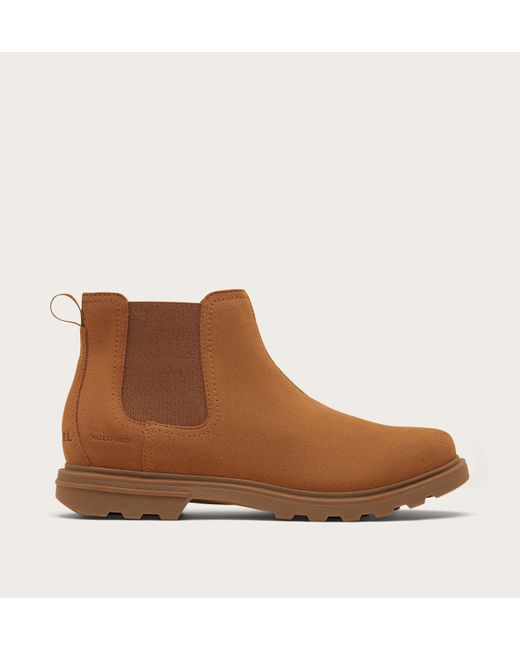 Sorel Cyprus Waterproof Chelsea Boots in Brown for Men | Lyst UK