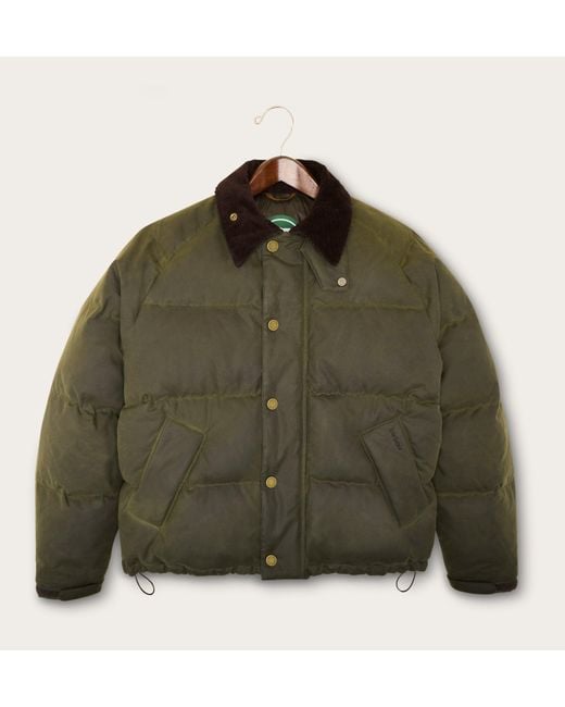 Sorel X Barbour Transport Wax Puffer Jacket in Green | Lyst UK