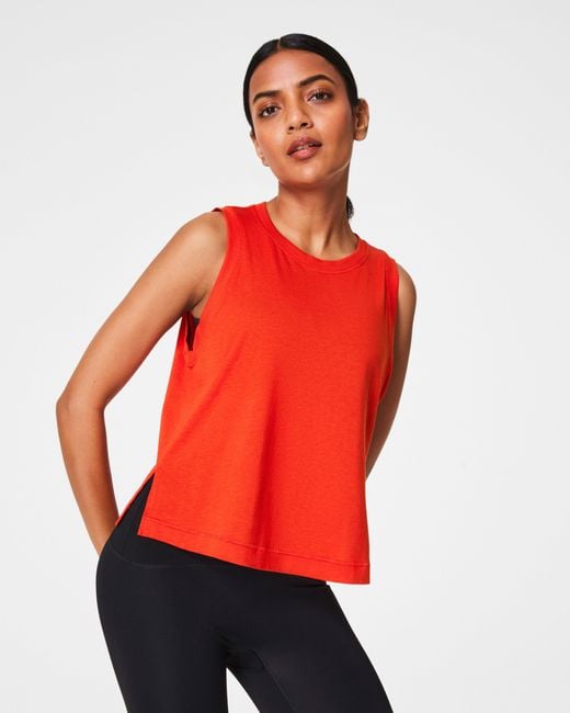 Spanx ® Active Cutout Tank in Red | Lyst