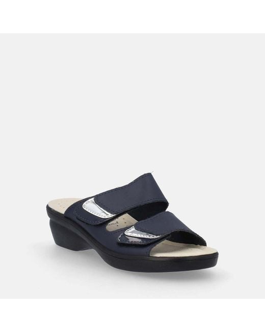 Mules CIABATTE Valleverde en coloris Bleu | Lyst